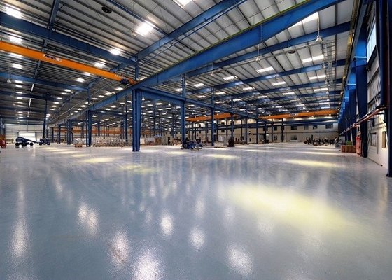 Pre Built Metal Buildings , Industrial Steel Frame Buildings For Production Processing