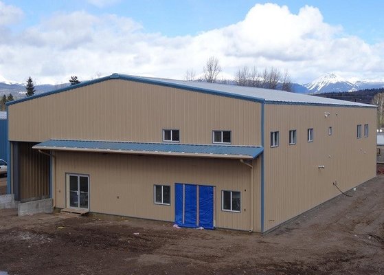 Small Processing Prefab Steel Structure Building Workshop Shed With Office Building