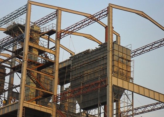 Cement Plant Industrial Steel Frame Buildings Multi Storey Steel Frame Construction