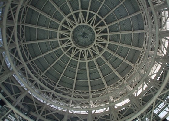 Q235B / Q345B Commercial Steel Frame Buildings For Sports Center Irregular Shape