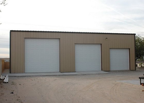 Light Structural Prefab Steel Houses Commercial Garage Buildings For Car