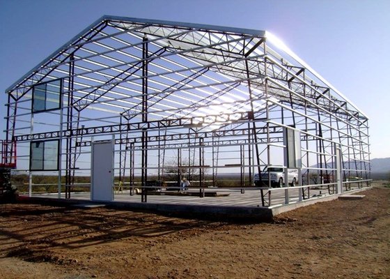 Two Floors Hot Dip Galvanized Steel Frame Building , Multi Story Prefab Storage Units