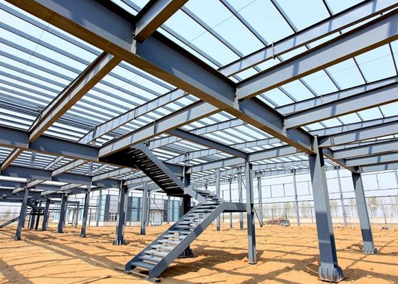 Two Floors Hot Dip Galvanized Steel Frame Building , Multi Story Prefab Storage Units