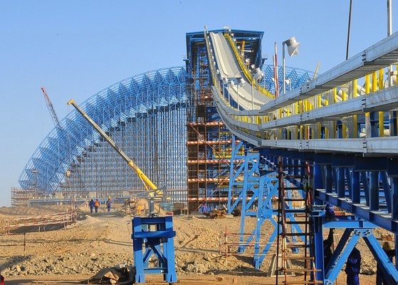 Durable Belt Conveyor Structure Light Steel Frame Structure For Copper Mining