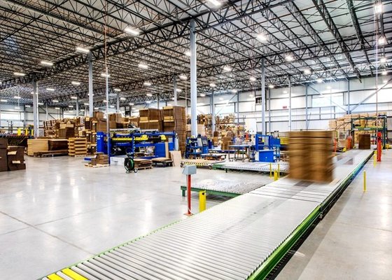 Large Steel Frame Warehouse Prefab Industrial Buildings Corrosion Protection
