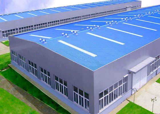 Easy Assembly Prefab Steel Workshop / Steel Garage Workshop For Logistics