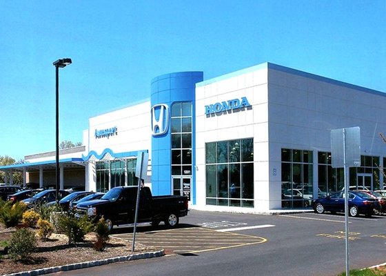 Honda Auto Dealership Peb Steel Structure Workshop With Glass Curtain Wall