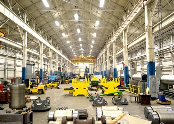 Industrial Painting Prefab Steel Workshop / Steel Garage Workshop Long Span