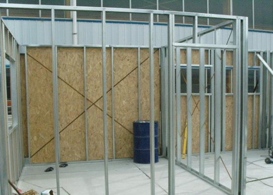 Galvanized Prefab Steel Houses With Fiber Cement Board ISO Approval