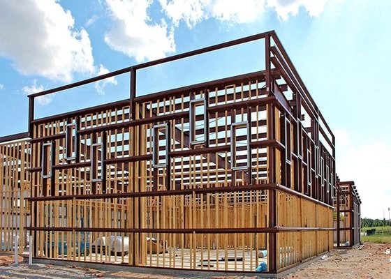 Prefabricated Steel Light Gauge Steel Structures Multiple Wall Panel Color