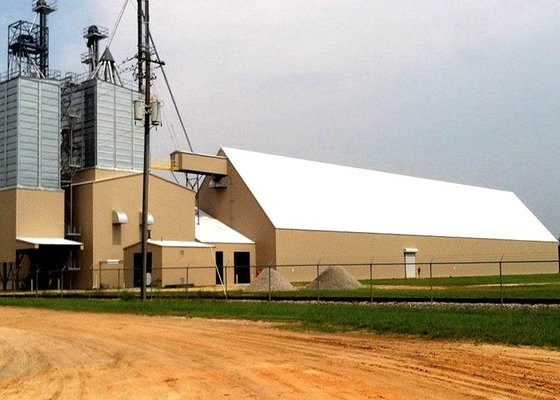 Large Span H Section Industrial Steel Frame Building For Processing Cattle Feed