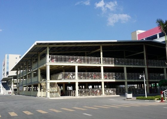 Hot Rolled Steel Frame Commercial Building Q235B / Q355B Parking Building Shed