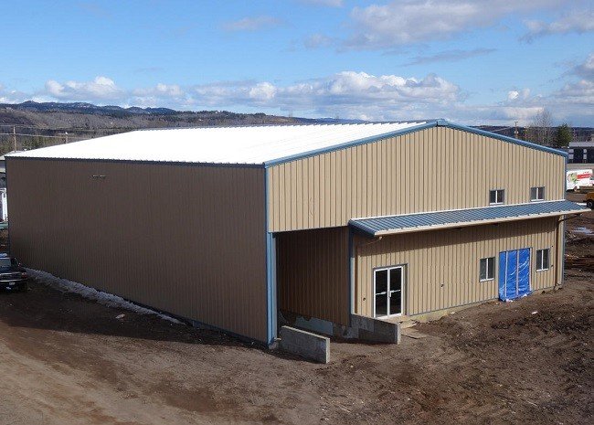 Small Processing Prefab Steel Structure Building Workshop Shed With Office Building