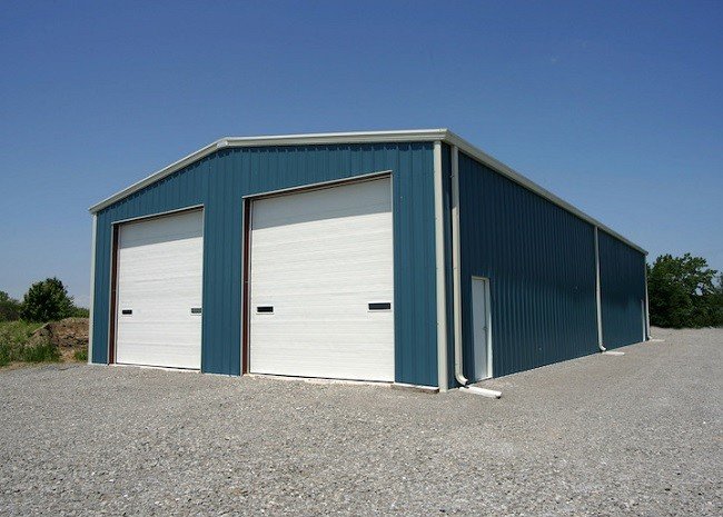 Prefab Steel Building Homes / Steel Frame Residential Homes With Roller Shutter Door