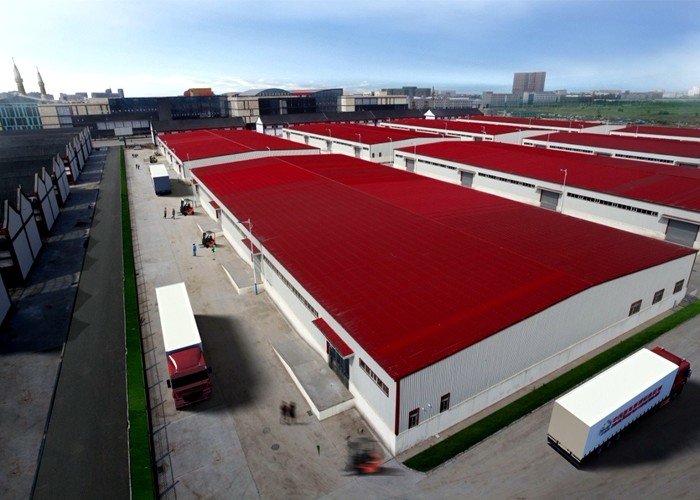 Fast Construction Wide Span Prefabricated Steel Warehouse Customized Color
