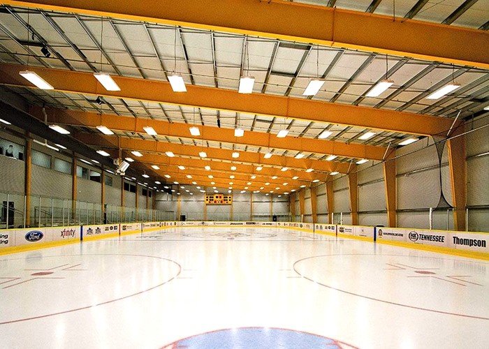 Painting Steel Frame Building Kits / Steel Structure Building For Ice Sport Center