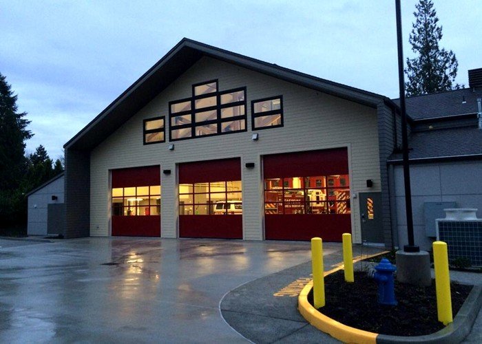 Single Story Fire Proof Prefab Steel Structure Building For Fire Station