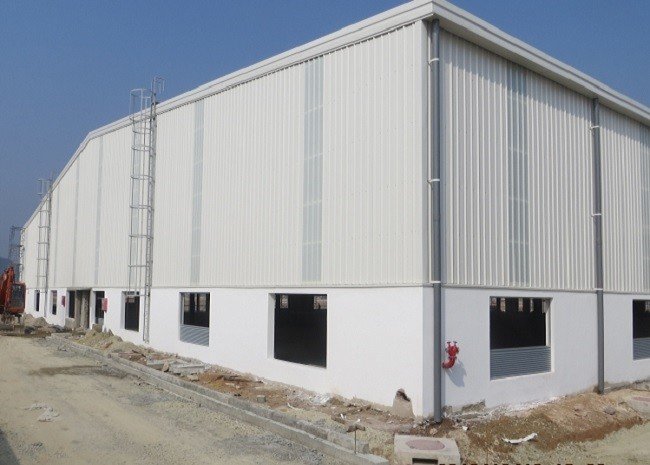 Portal Frame Painting Two Spans Metal Frame Workshop Building With Ridge Vent