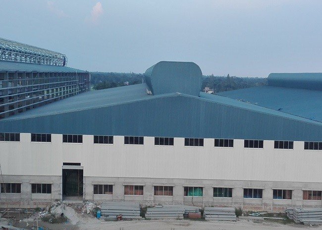 Multiple Floor Prefab Workshop Buildings Portal Frame Structure ISO SGS Certification