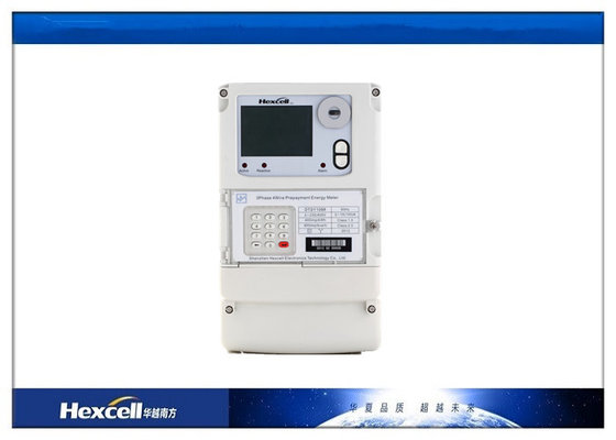 Three Phase Prepaid Energy Meter LCD Display DTSY1088 For Electricity