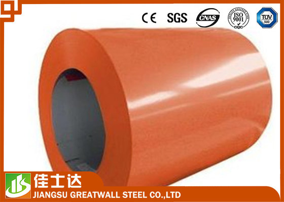 ASTM Standard SMP Red Prepainted Steel Coil for Wall , 914mm Width