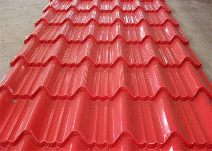 Building Materials Cold Rolled Colour Coated Roofing Sheets 800 - 1250 MM Width