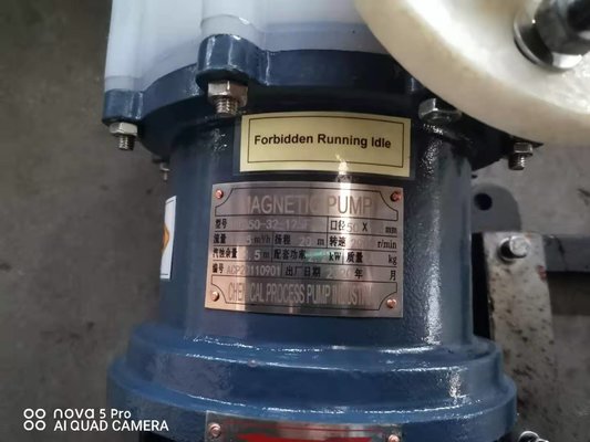 Centrifugal magnetic coupled chemical acid water Pump