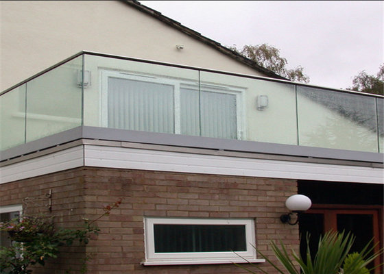Indoor Stair Frameless Glass Railing U Channel Aluminium Alloy Material
