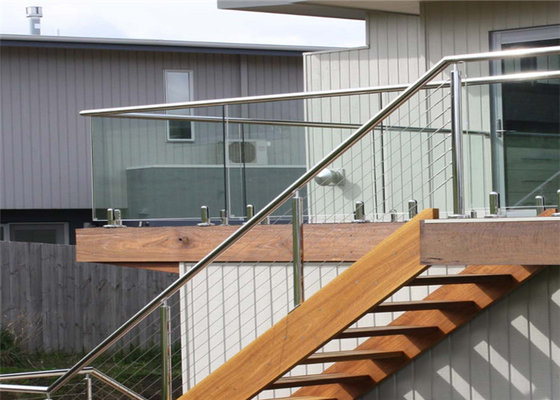 Exterior Frameless Glass Railing 304/316 Stainless Steel Spigot For Pool Fencing