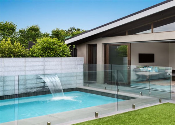 Simple Design Tempered Glass Pool Fence Panels , Glass Handrail Systems For Decks