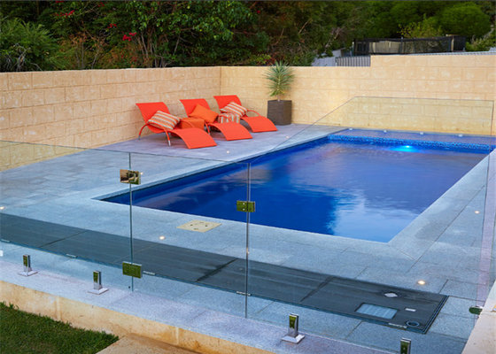 Simple Design Tempered Glass Pool Fence Panels , Glass Handrail Systems For Decks