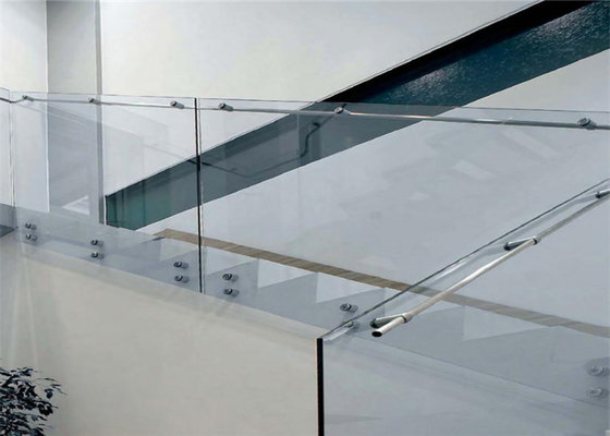 Easy Installation Frameless Glass Deck Railing With Base Channel Fixing Details
