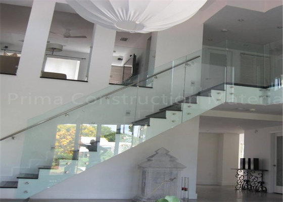 Easy Installation Frameless Glass Deck Railing With Base Channel Fixing Details