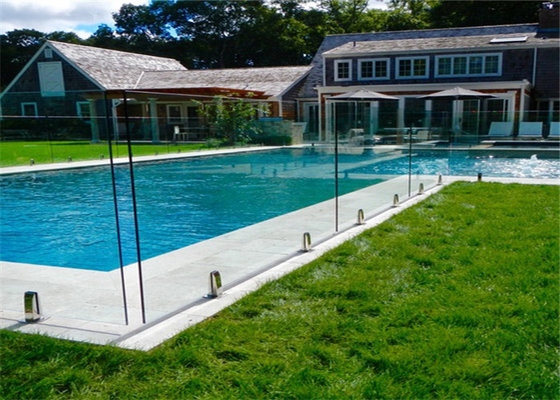 Free Design Frameless Glass Pool Fencing , Clear Swimming Pool Glass Fence