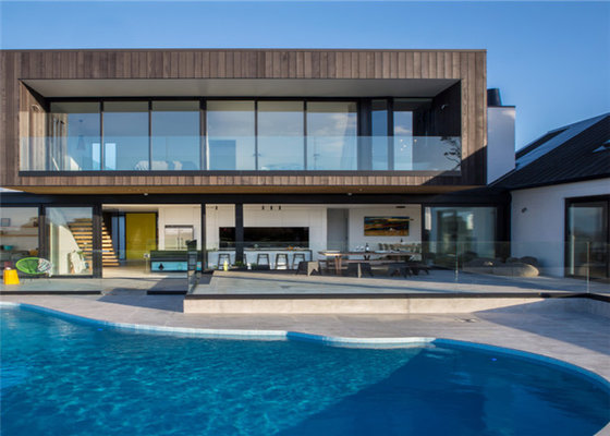 Modern Design Frameless Building Railing Powder Coating Surface Treatment For Exterior Balcony Or Swimming Pool