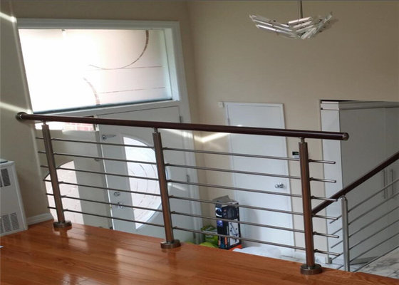 Outdoor Building Railing , 8mm SS316 Stainless Steel Rod Railing Anti Corrosion