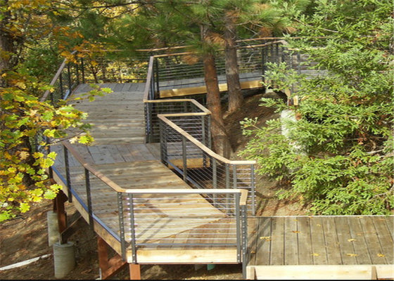 Simple Structure Building Railing Stainless Steel Wire Balustrade Systems