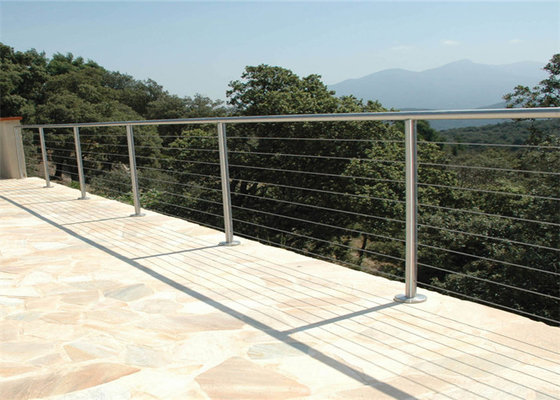 Simple Structure Building Railing Stainless Steel Wire Balustrade Systems