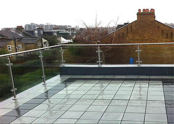 Outdoor Decking Stainless Steel Glass Railing Tempered Frosted Post Easy Installation