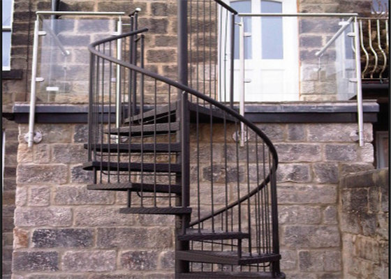 Aluminum Frame Glass Custom Spiral Staircase Flexible Small Spave Design