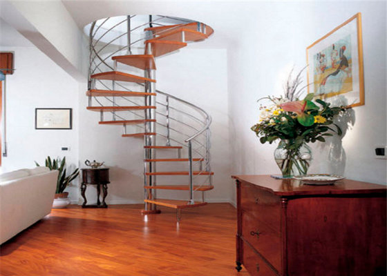 Aluminum Frame Glass Custom Spiral Staircase Flexible Small Spave Design
