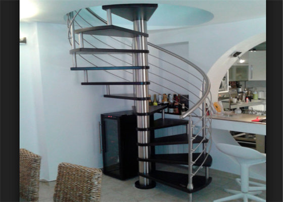 Modern Frameless Glass Spiral Staircase , Residential Decorative Spiral Staircase