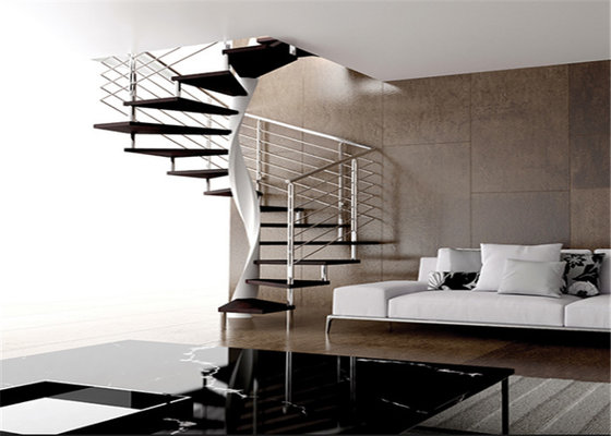 Modern Frameless Glass Spiral Staircase , Residential Decorative Spiral Staircase