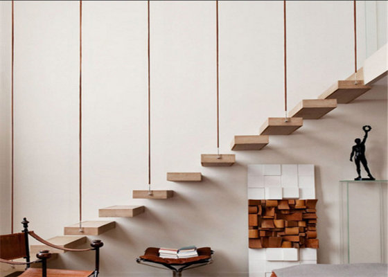 Prima Building Floating Stairs , Modern Glass Staircase Achieve An Open Feel