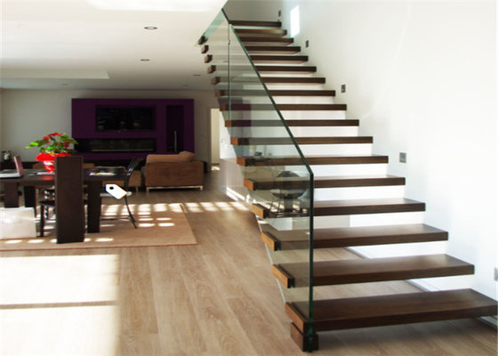 Prima Building Floating Stairs , Modern Glass Staircase Achieve An Open Feel