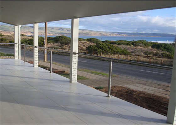 Safety Protection Balcony Stainless Steel Cable Deck Railing Systems For House Customized
