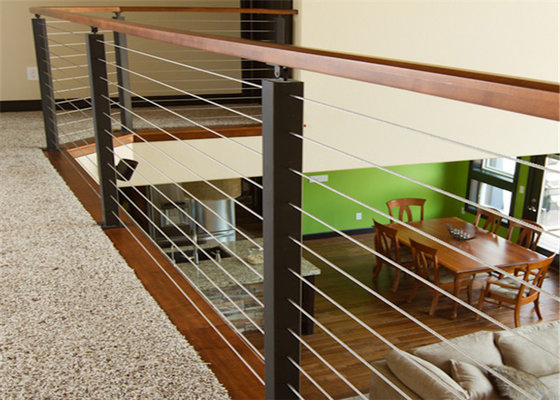 Removeable Stainless Steel Cable Deck Railing , Customized Stainless Steel Balustrade Systems