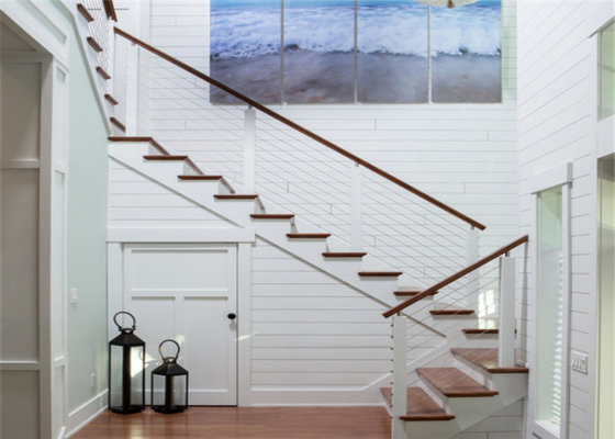 DIY Wire Rope Stainless Steel Stair Balustrade Outdoor / Indoor With SS Wire Ropes