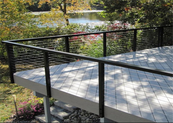 Customized Stainless Steel Wire Railing Systems , Stainless Steel Wire Balustrade