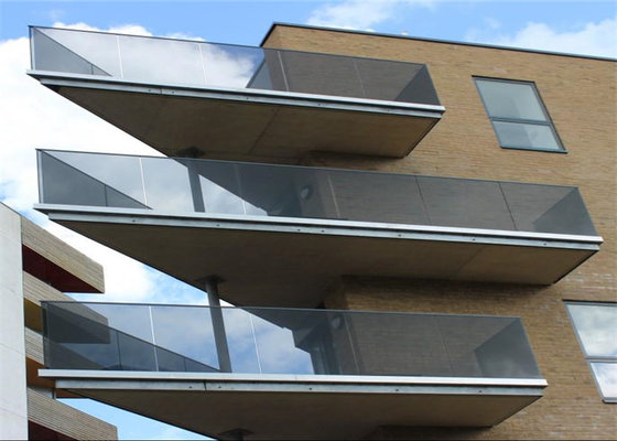 Customized Tempered Glass Deck Railing Anodized Aluminum Framless Fencing​
